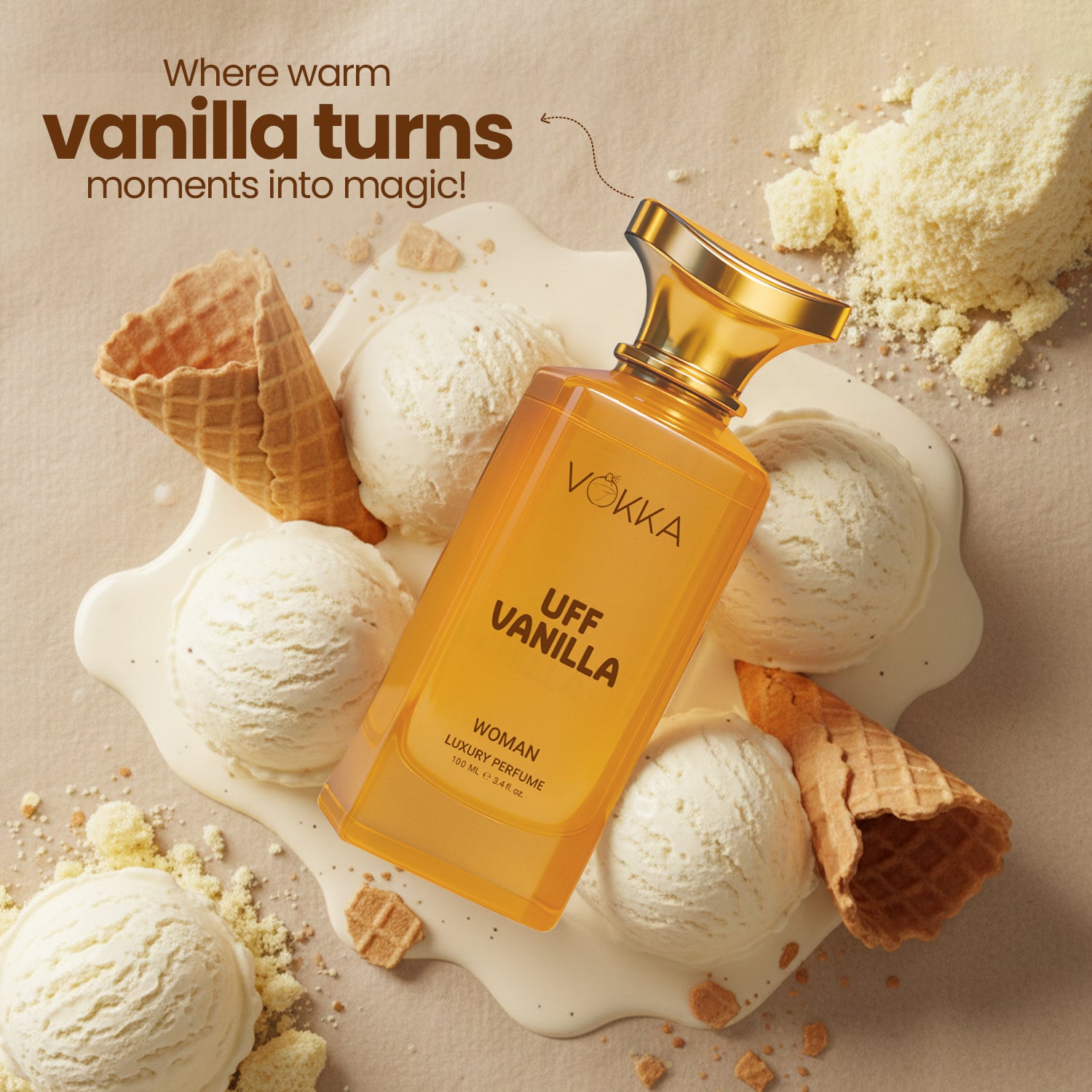 Vokka Uff Vanilla For Woman 100ml Perfume - Vokka Perfumes