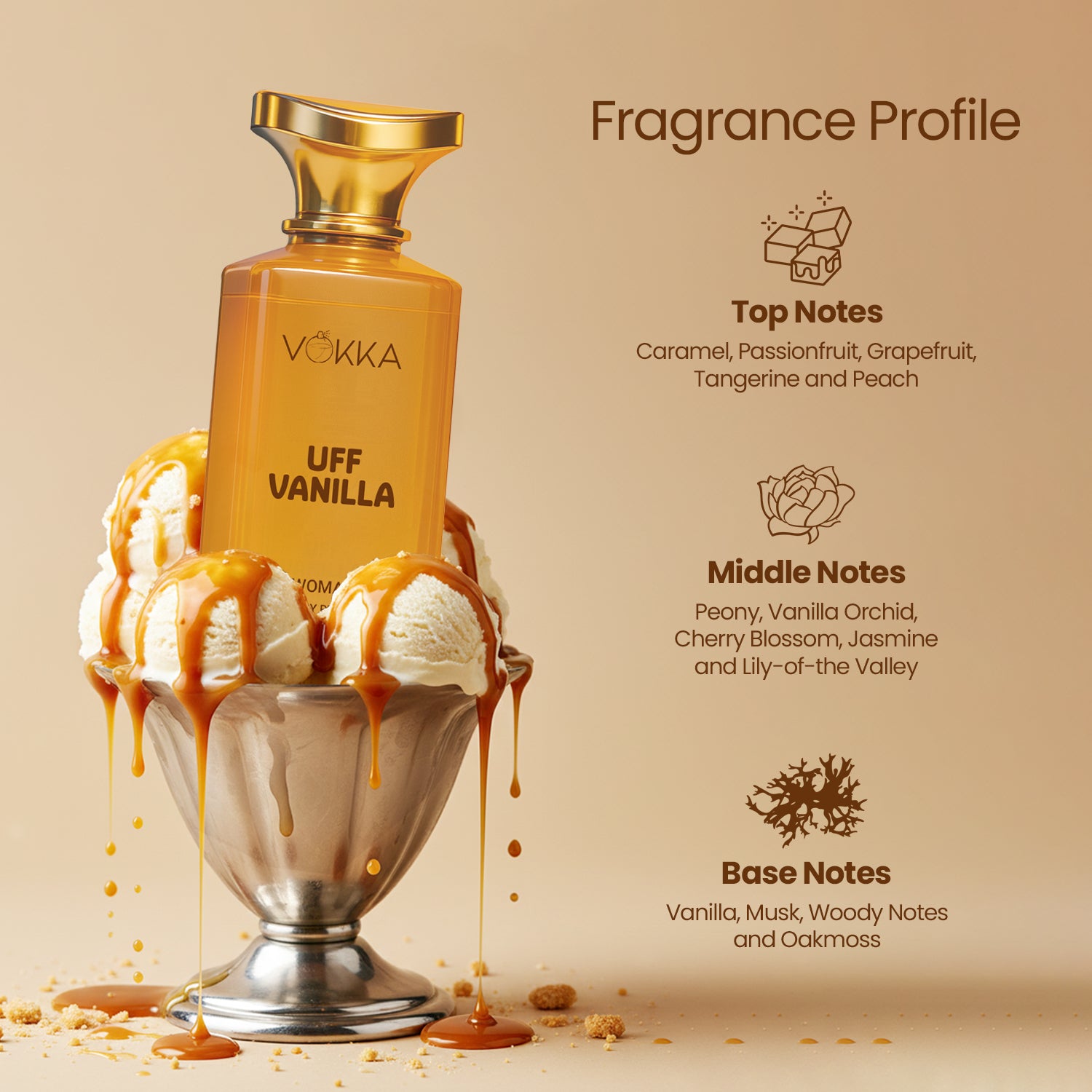 Vokka Uff Vanilla For Woman 100ml Perfume - Vokka Perfumes