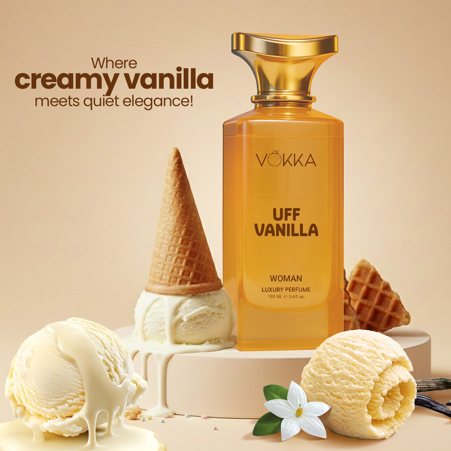 Vokka Uff Vanilla For Woman 100ml Perfume - Vokka Perfumes