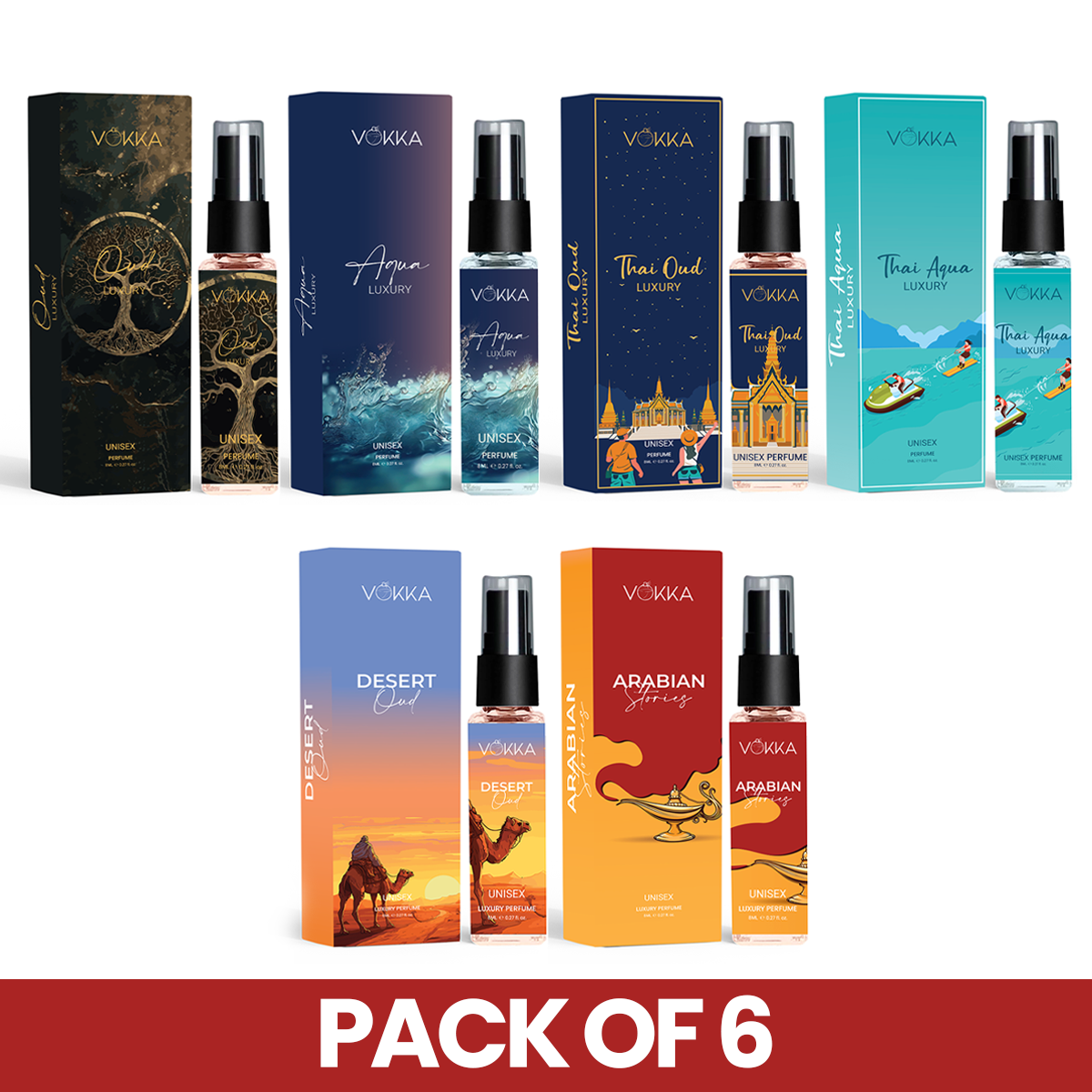 Exquisite Mini Perfume Gift Set – Gratify in 6 fascinating Scents ...