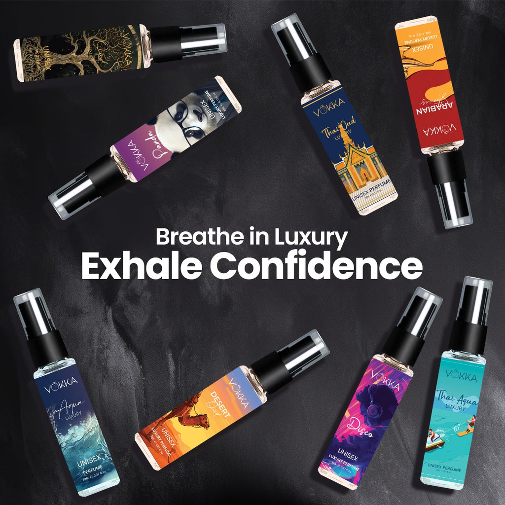 Vokka Perfume Trial Pack – Pack of 8 x 8ml Unisex Luxury Perfumes ...